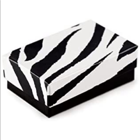 Office | Zebra Boxes Jewelry Packaging Box W Lid Cotton Shipping ...